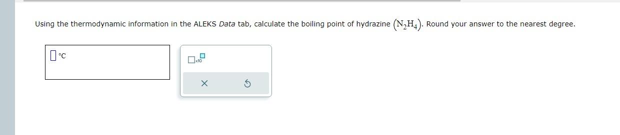 Using the thermodynamic information in the ALEKS Data | Chegg.com