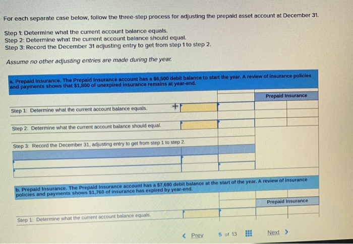 Solved For each separate case below, follow the three-step | Chegg.com