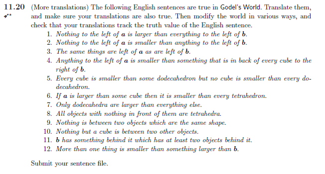 Solved 11.20 (More translations) The following English | Chegg.com