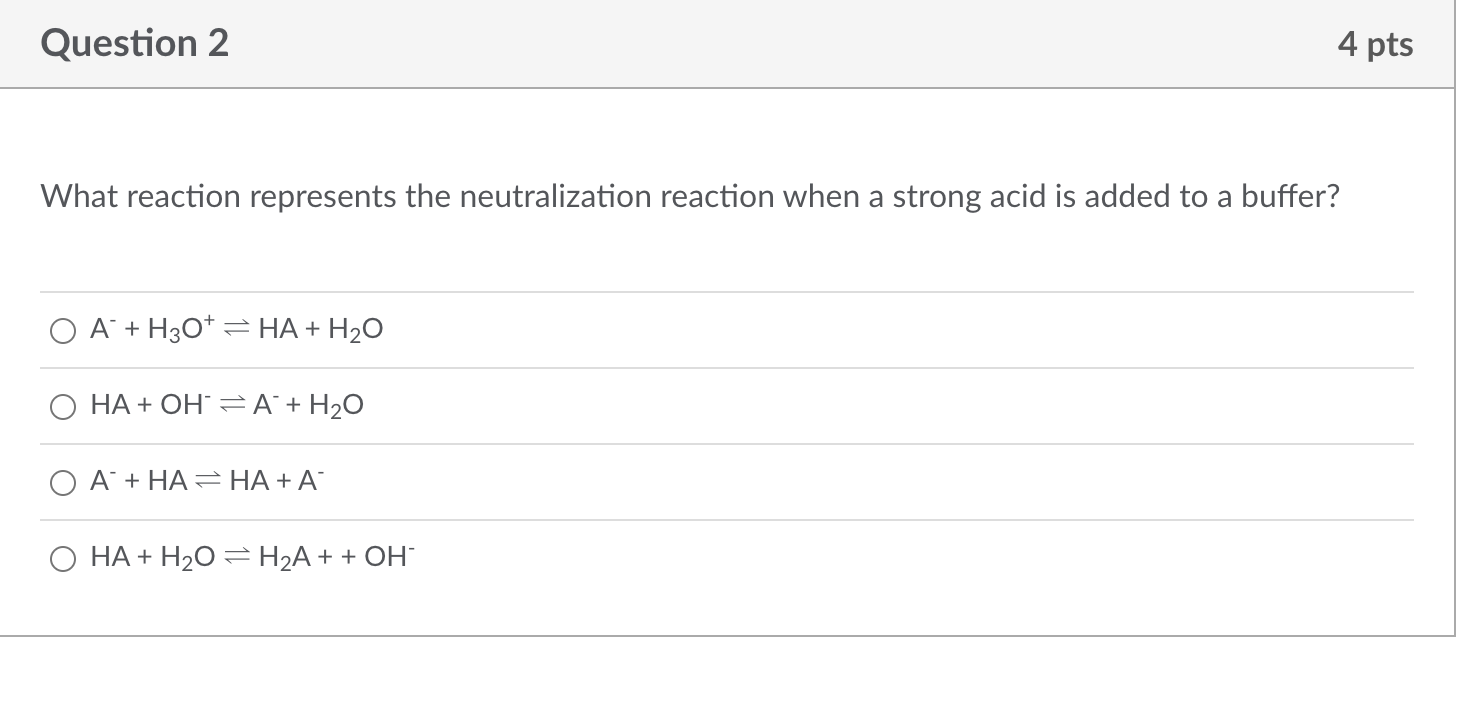 Solved What reaction represents the neutralization reaction | Chegg.com