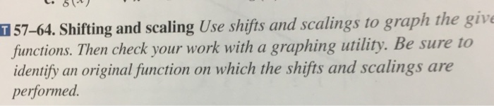 Solved 157-64. Shifting and scaling Use shifts and scalings | Chegg.com