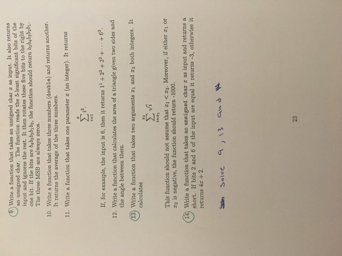 Solved Write A Function That Takes An Unsigned Char X As 2904