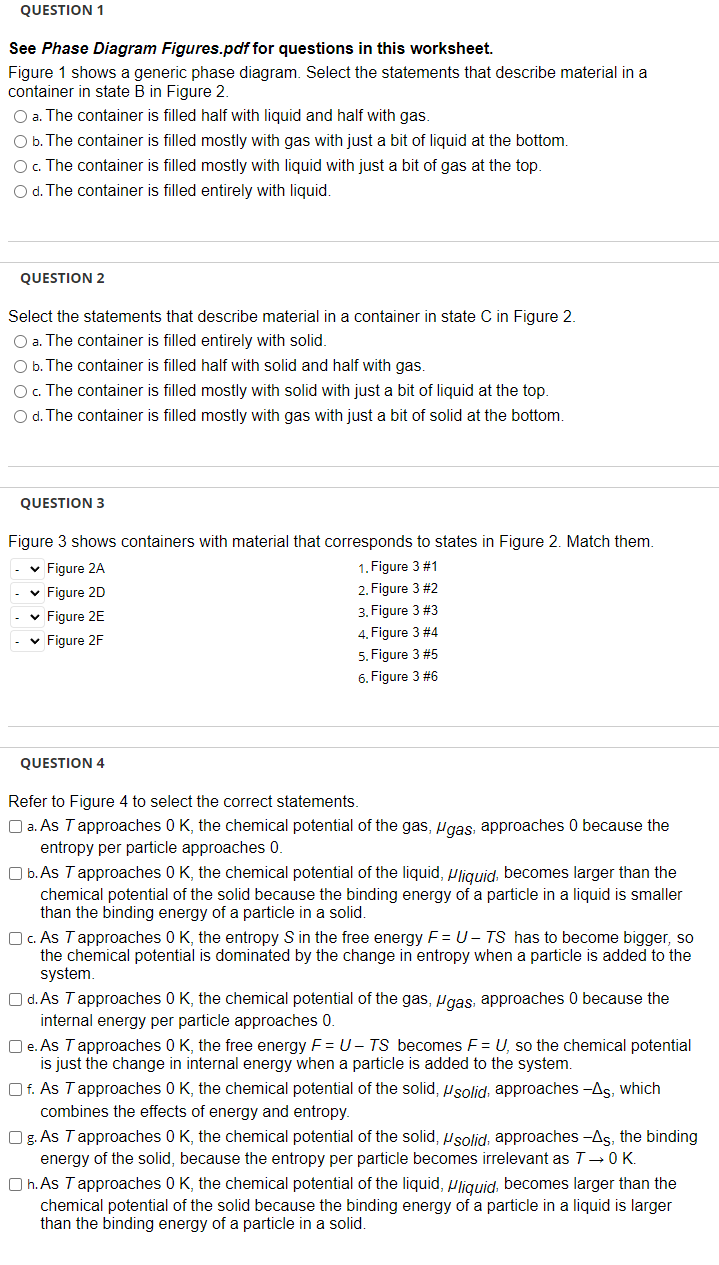 Solved Figures for Phase Diagram Worksheet Phase Diagram p p | Chegg.com