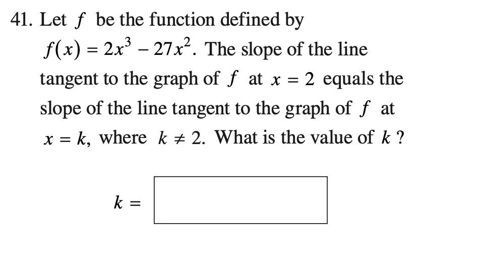 Solved 11. Let f be the function defined by f(x)=2x3−27x2. | Chegg.com