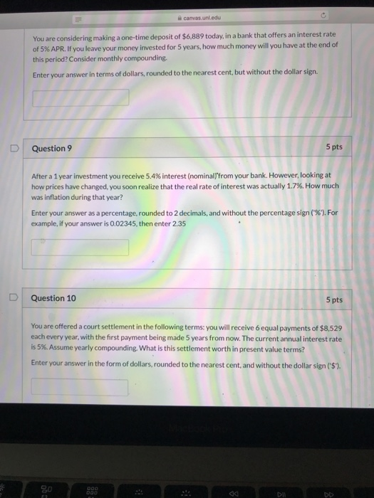 Solved canvas.unl.edu You are considering making a one-time | Chegg.com