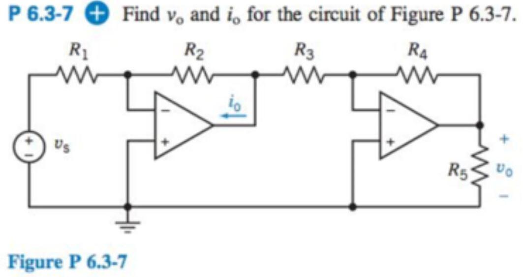 Solved P 6.3-7+ Find v. and i, for the circuit of Figure P | Chegg.com Solved P 6.3-7+ Find v. and i, for the circuit of Figure P | Chegg.com
