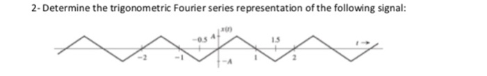 Solved 2 Determine The Trigonometric Fourier Series