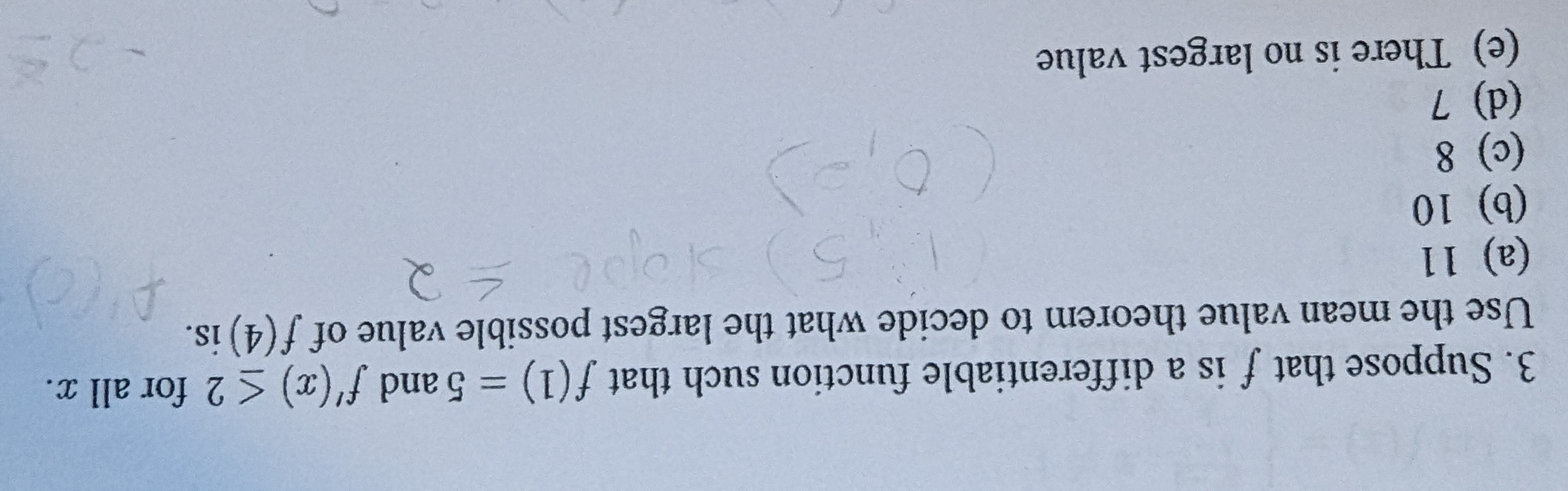 3. Suppose that f is a differentiable function such | Chegg.com