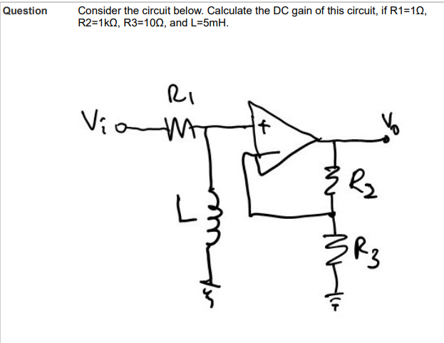 Solved Consider the circuit below. Calculate the DC gain of | Chegg.com