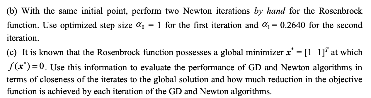 Solved (a) With initial point x0 = [0.5 0.1]^T, perform two | Chegg.com