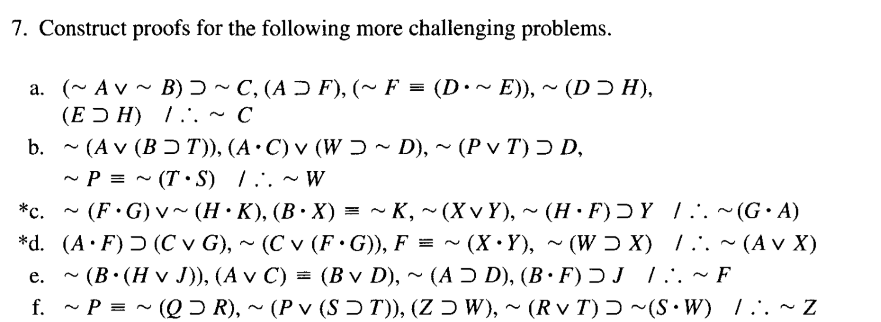 Solved 7. Construct proofs for the following more | Chegg.com