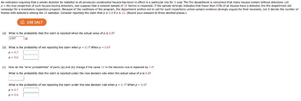 Solved homes with detectors among the 20 sampled. Consider | Chegg.com