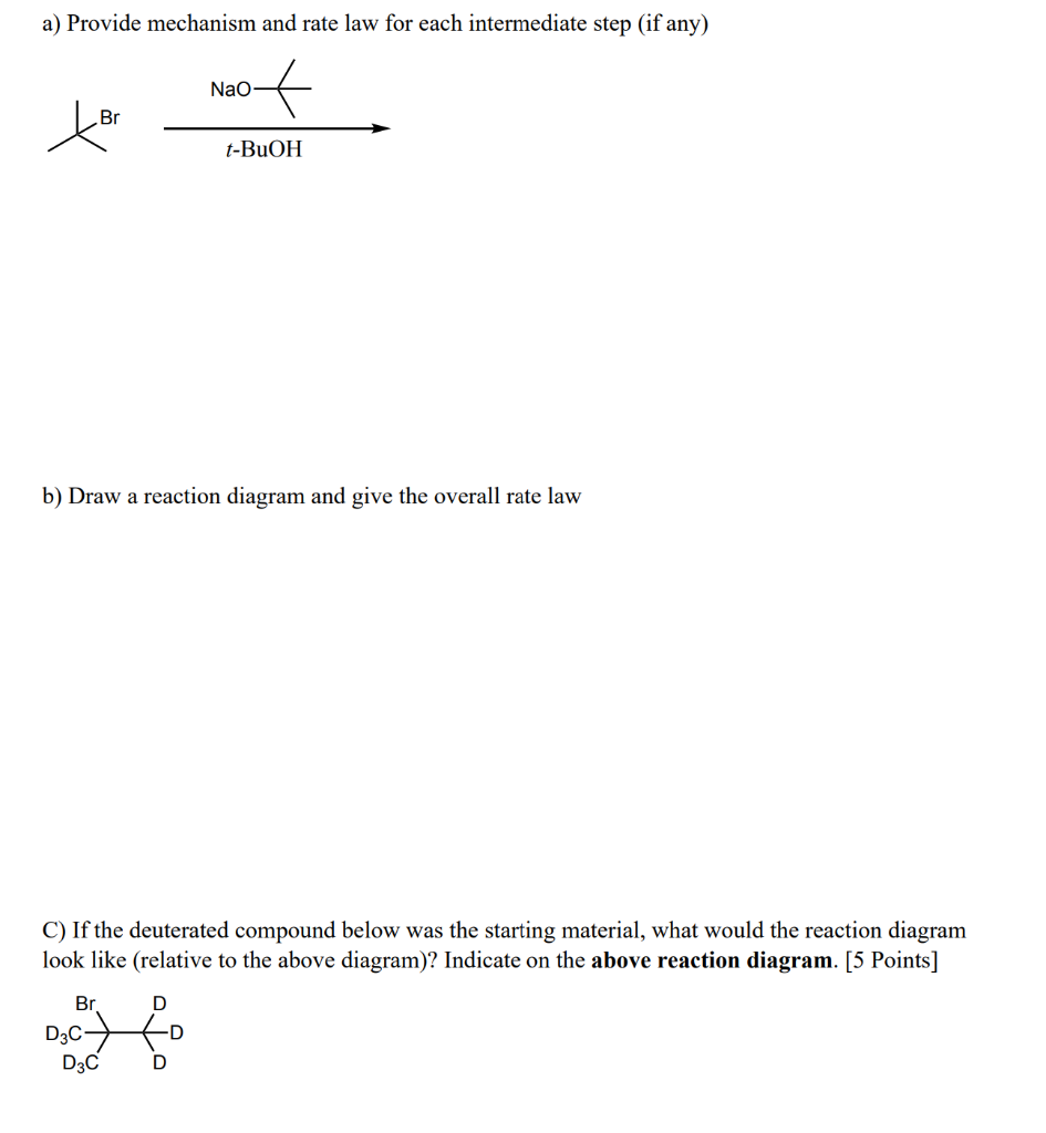 Solved a) Provide mechanism and rate law for each | Chegg.com