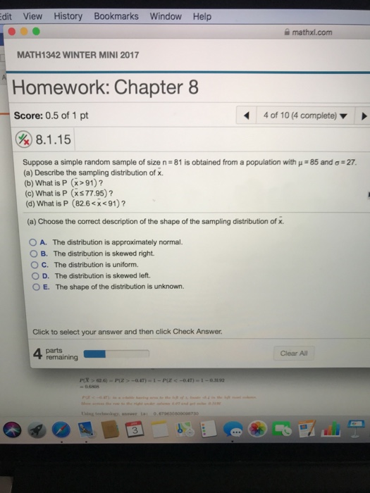 Solved dit View History Bookmarks Window Help mathal.com | Chegg.com