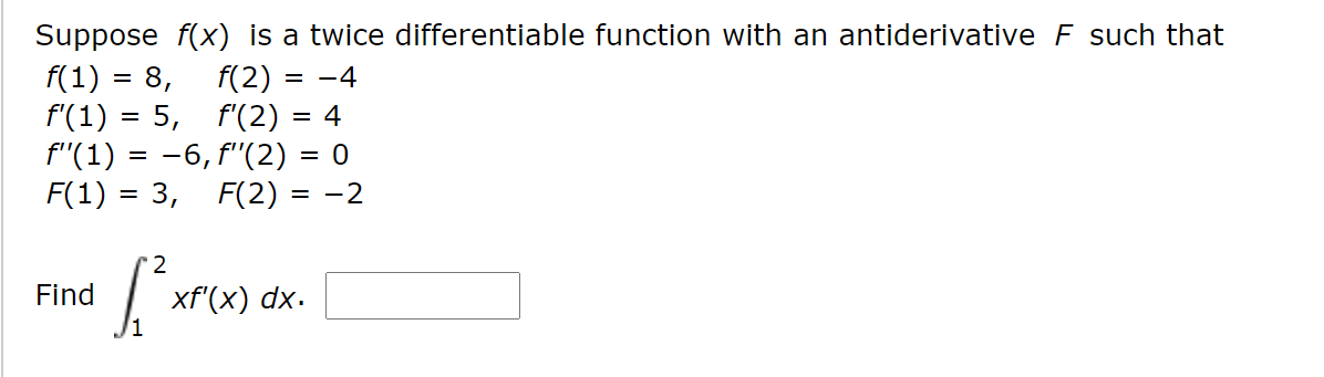 Solved Suppose f(x) is a twice differentiable function with | Chegg.com Solved Suppose f(x) is a twice differentiable function with | Chegg.com