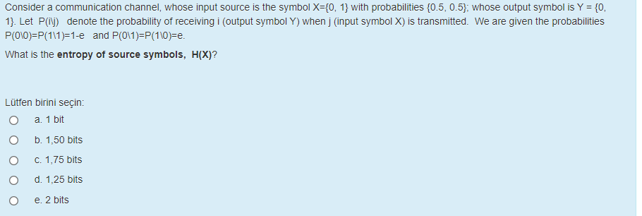 Solved Consider a communication channel, whose input source | Chegg.com