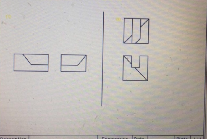 Solved Please draw the side view for the right side object | Chegg.com