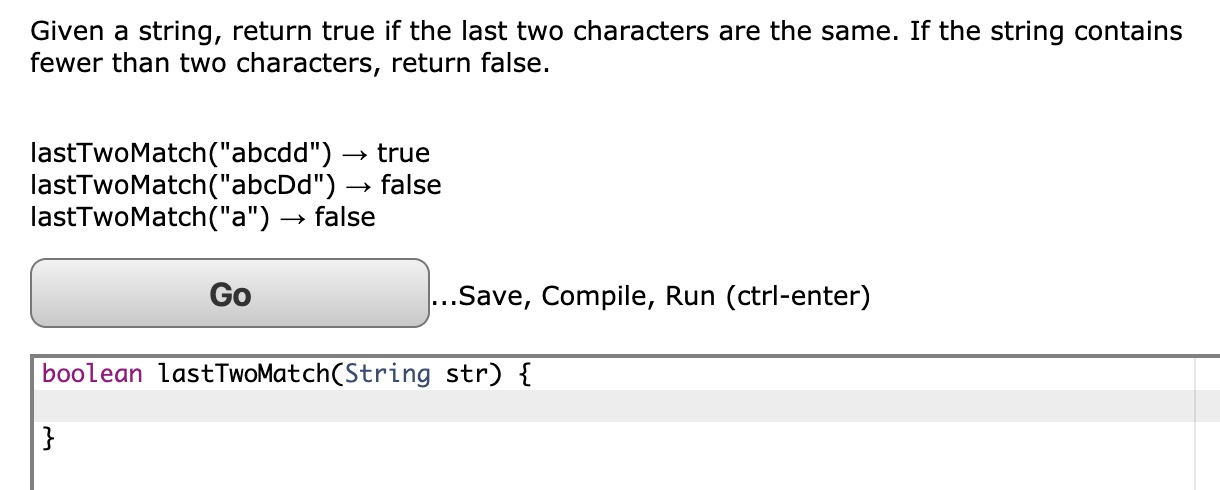 Solved Given A String Return True If The Last Two