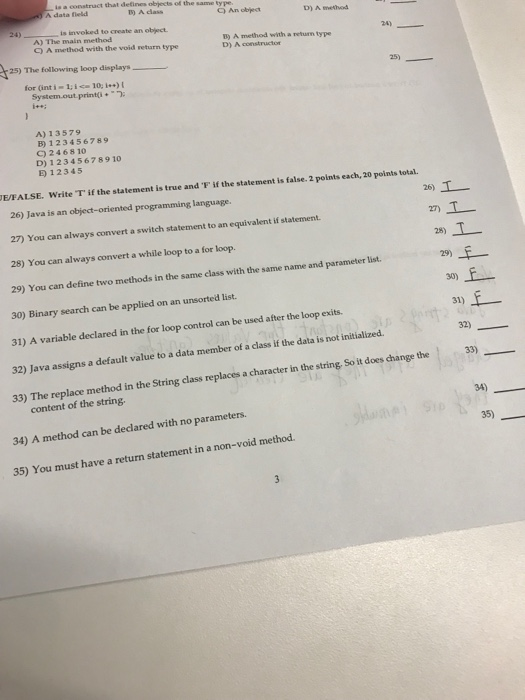 Solved is a construct that defines objects of the same type. | Chegg.com