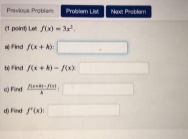 Solved Previous Problem Problem List Next Problem (1 point) | Chegg.com
