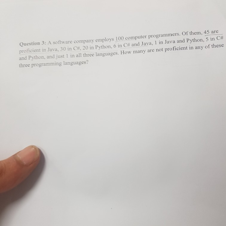 Solved Question 3: A software company employs 100 computer | Chegg.com