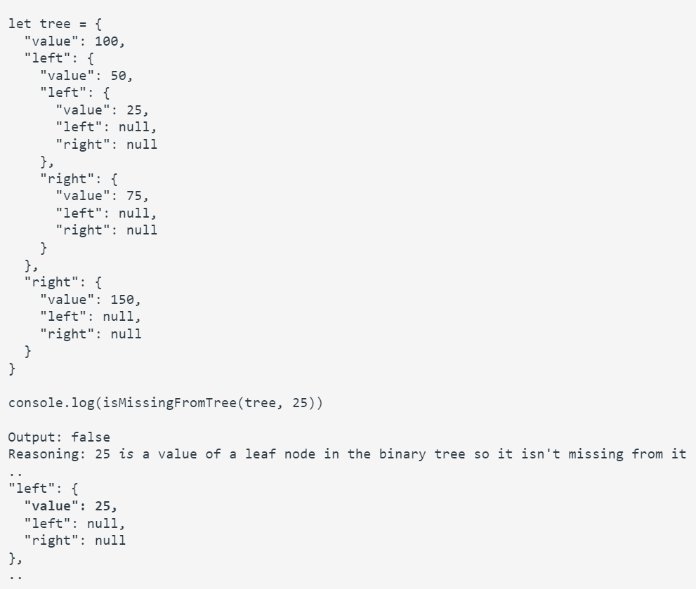 Solved JAVASCRIPT ONLYProblem 3 - Search the TreeA binary | Chegg.com