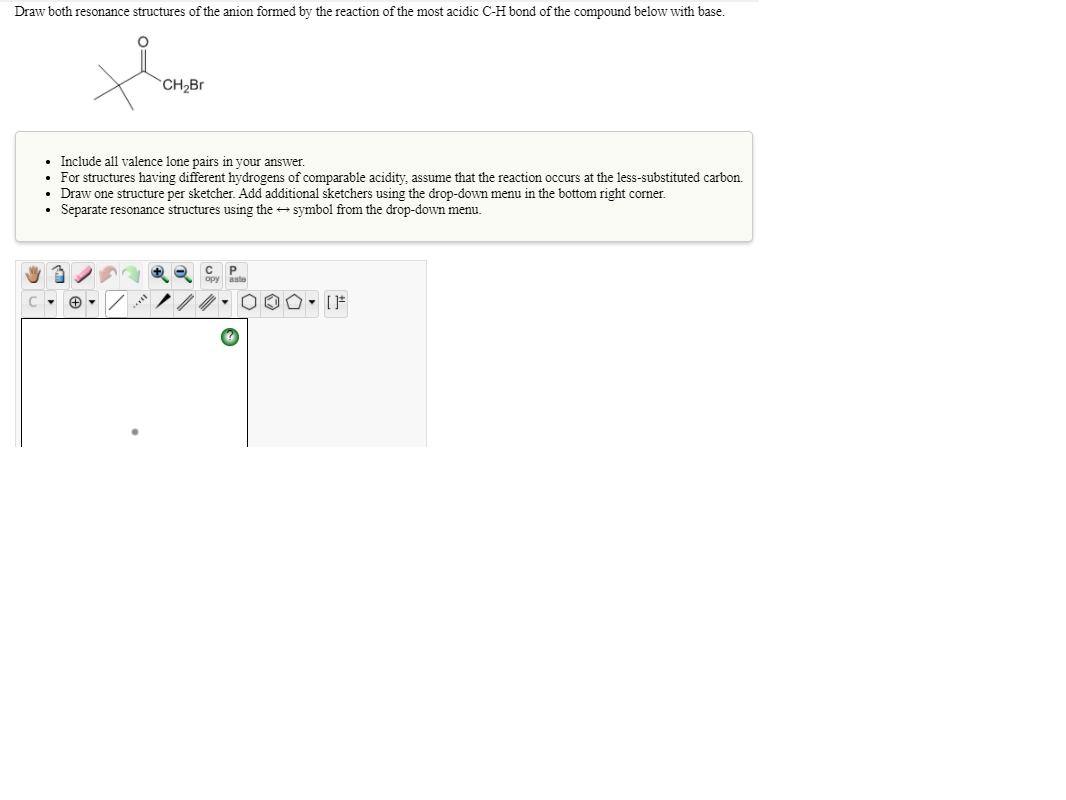Solved Draw both resonance structures of the anion formed by | Chegg.com