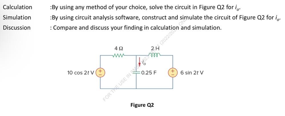 Solved :By using any method of your choice, solve the | Chegg.com