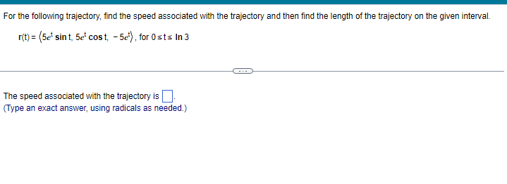 Solved For the following trajectory, find the speed | Chegg.com