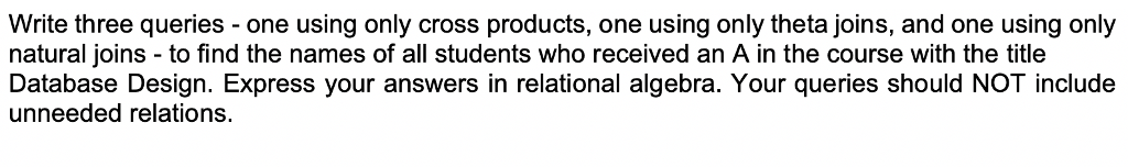 Solved student takes ID course id sec id semester ID name | Chegg.com