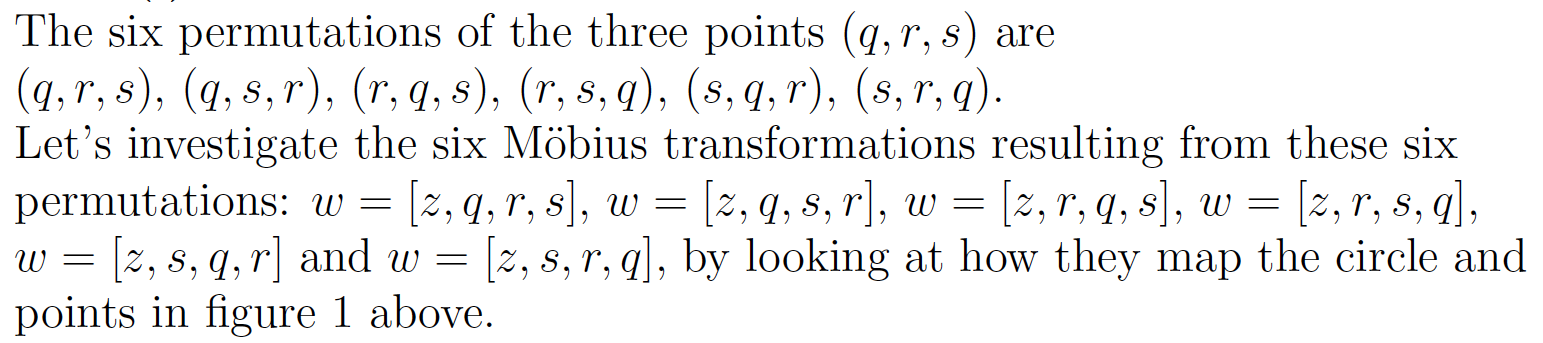 Solved As in figure [28], think of the cross-ratio [z,q,r,s] | Chegg.com