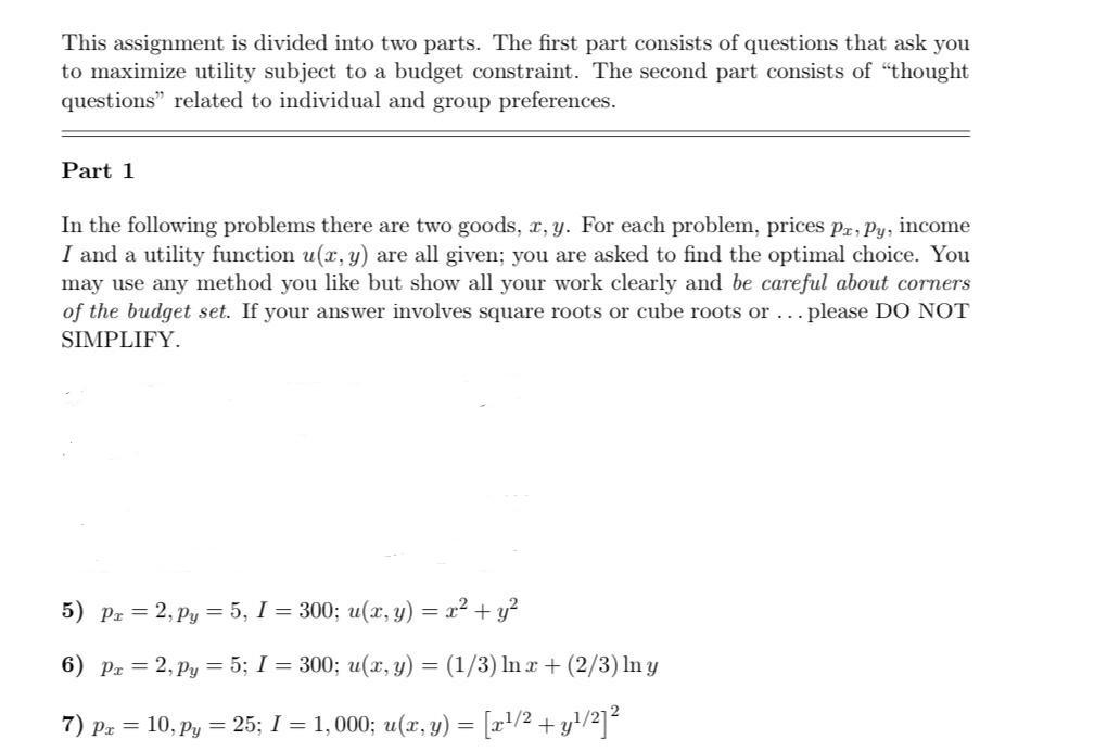 Solved This assignment is divided into two parts. The first | Chegg.com