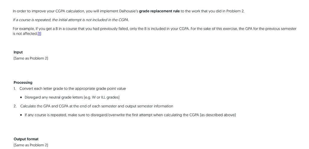 In order to improve your CGPA calculation, you will | Chegg.com