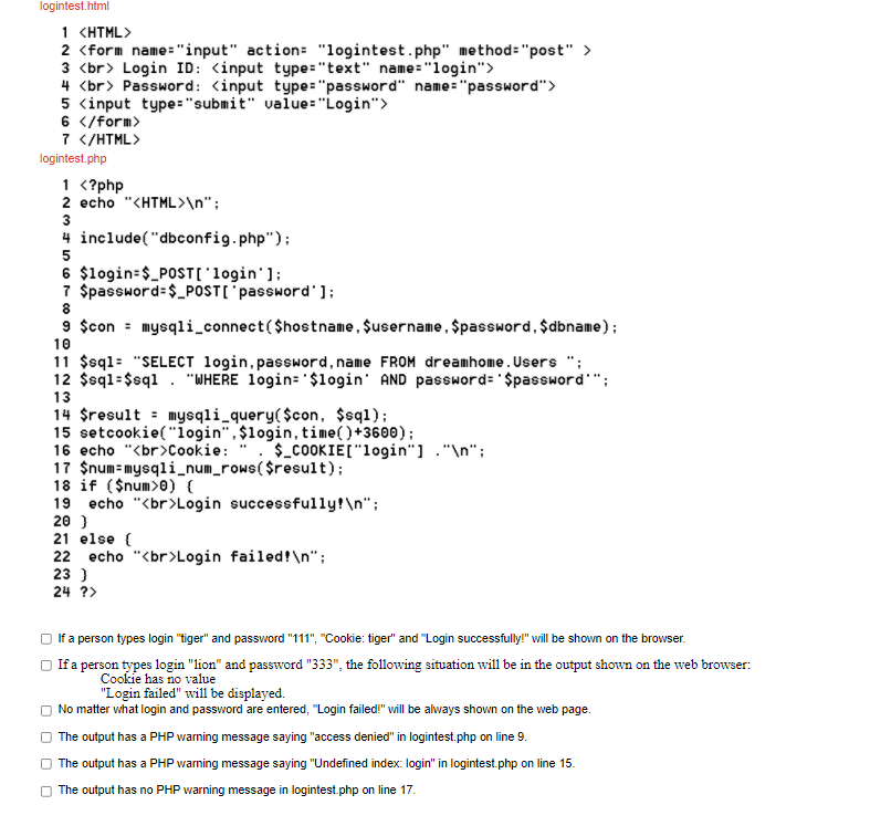 Solved logintest.html 1 2