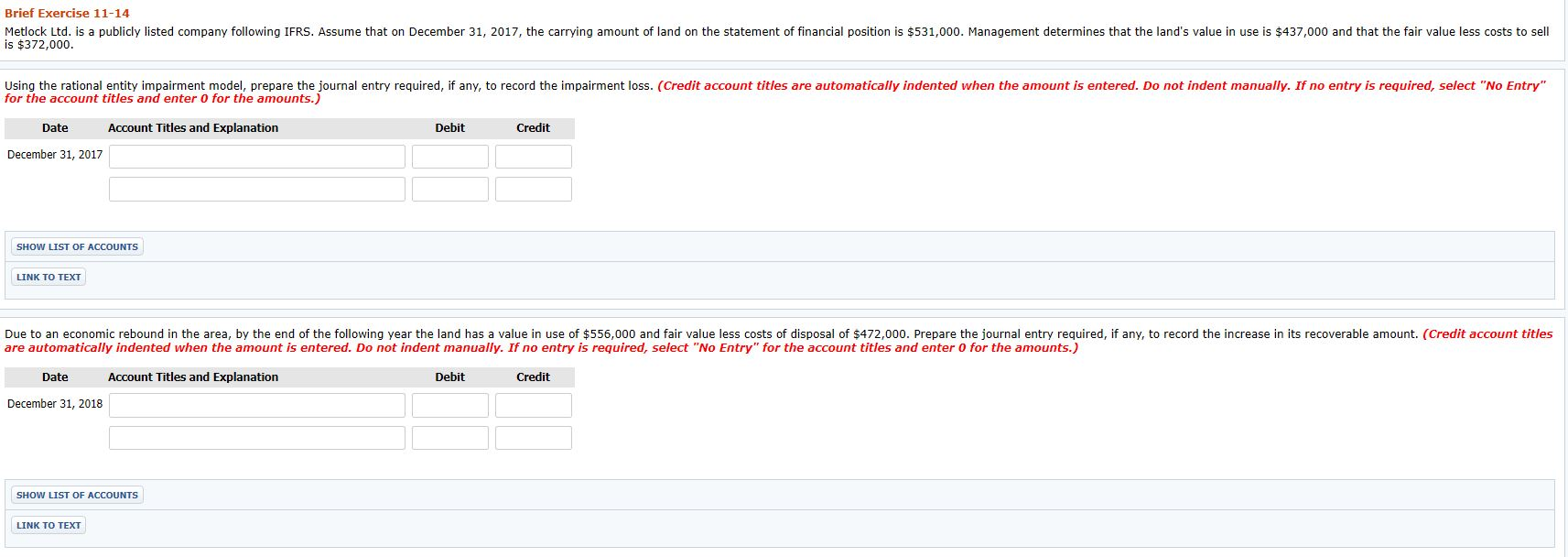 Solved Brief Exercise 11-14 Metlock Ltd. is a publicly | Chegg.com