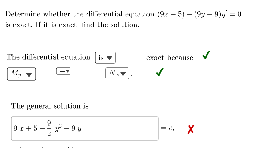 Solved Determine whether the differential equation | Chegg.com