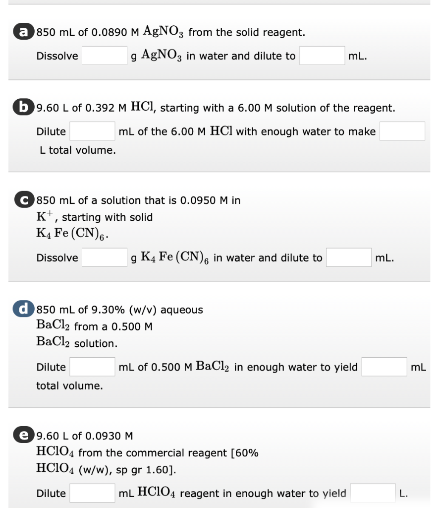 Solved a 850 mL of 0.0890MAgNO3 from the solid reagent. | Chegg.com