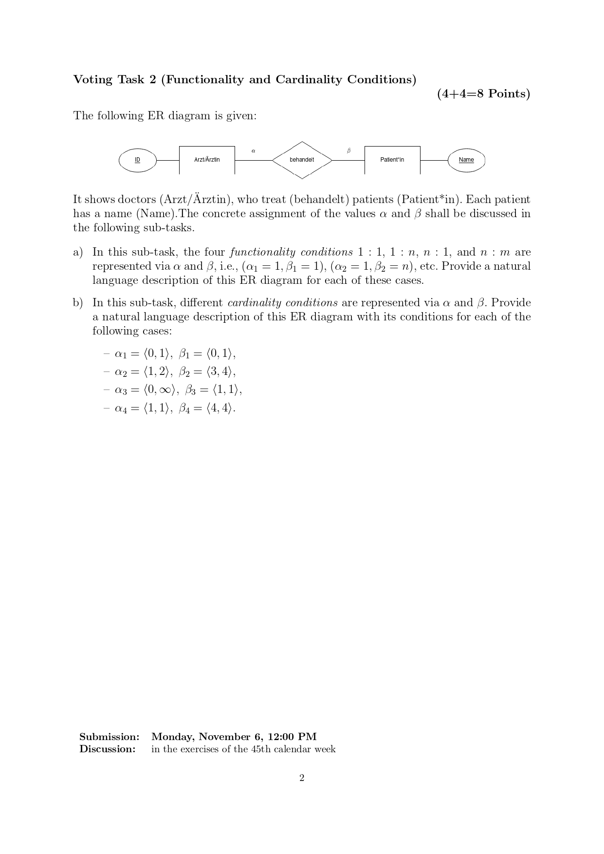 Solved Voting Task 2 (Functionality and Cardinality | Chegg.com