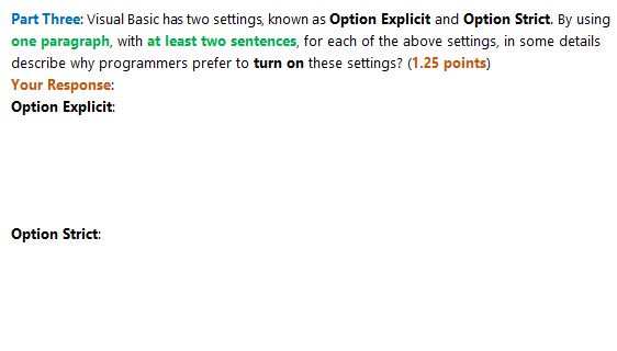 Solved Part One: IntelliSense provides a host of features | Chegg.com