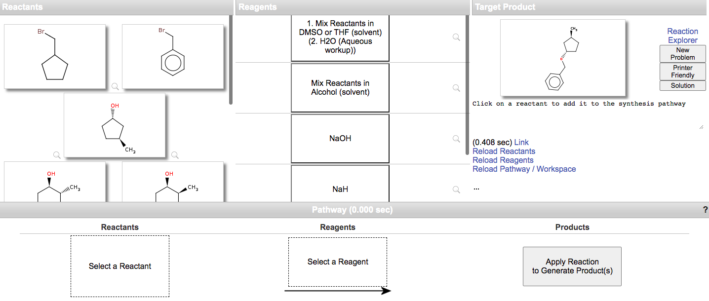 Solved Reactants Target Product click on a reactant to add | Chegg.com