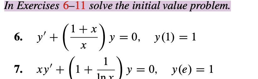Solved In Exercises 6–11 solve the initial value problem. 1 | Chegg.com