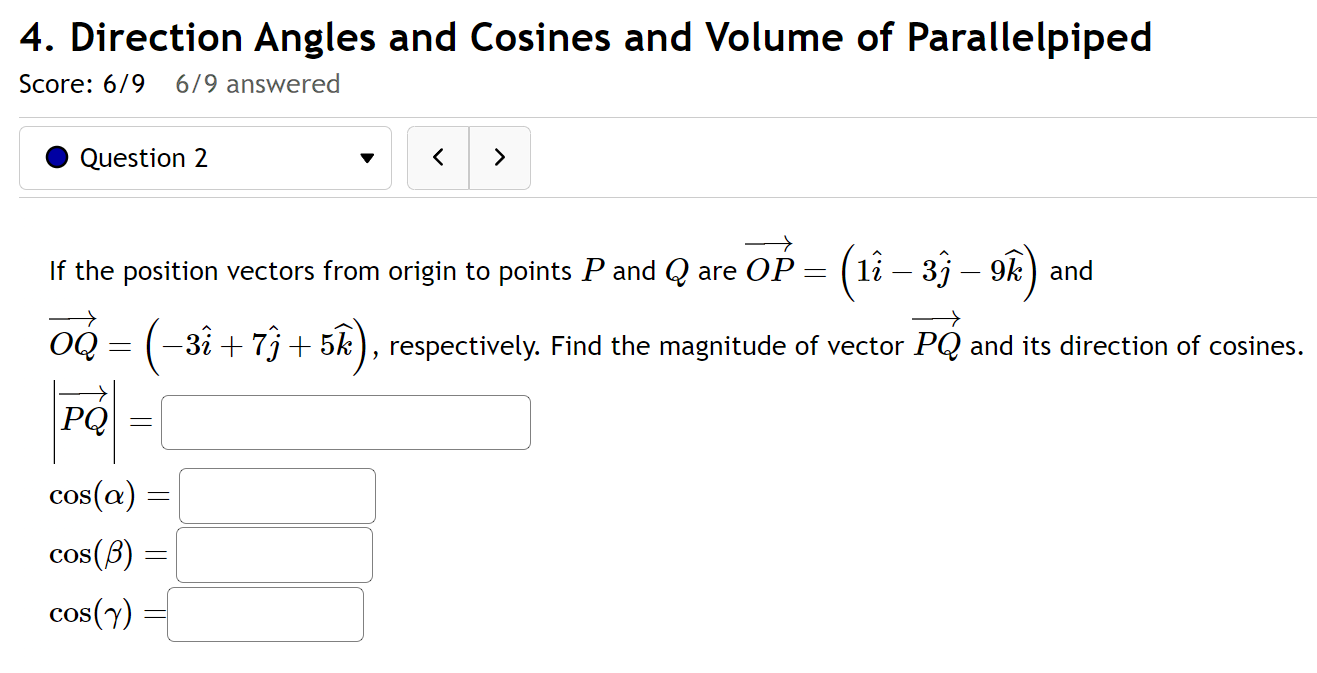 Solved If the position vectors from origin to points and are | Chegg.com