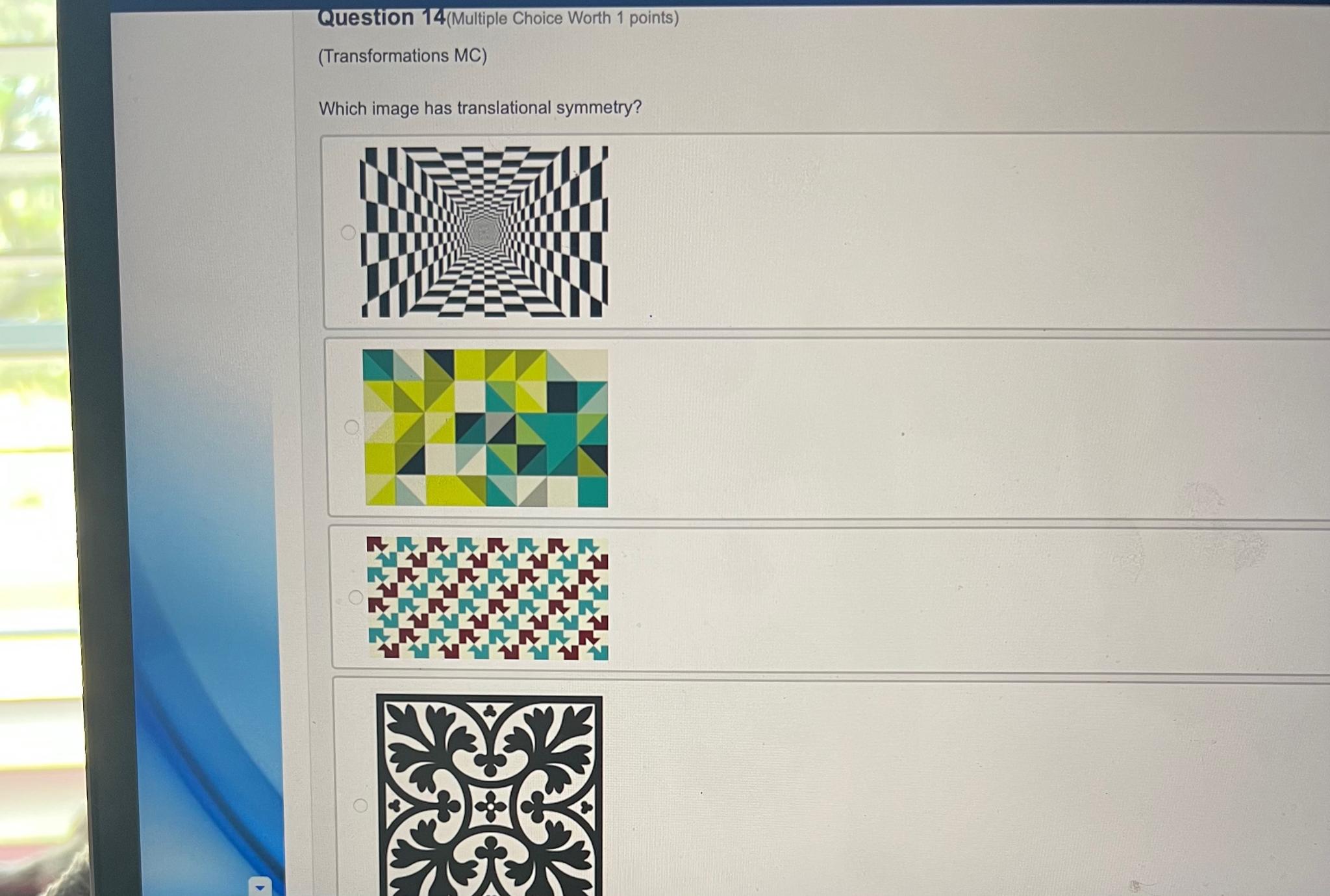 Solved Which image has translational symmetry? | Chegg.com