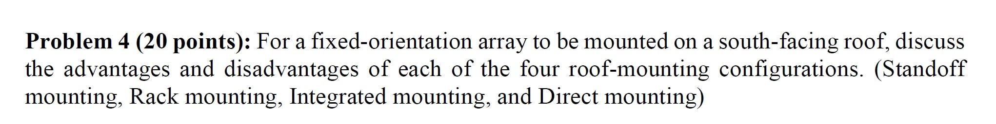 Solved Problem 4 (20 points): For a fixed-orientation array | Chegg.com