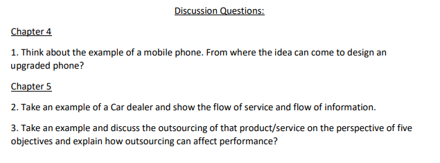 Solved Discussion Questions: Chapter 4 1. Think about the | Chegg.com
