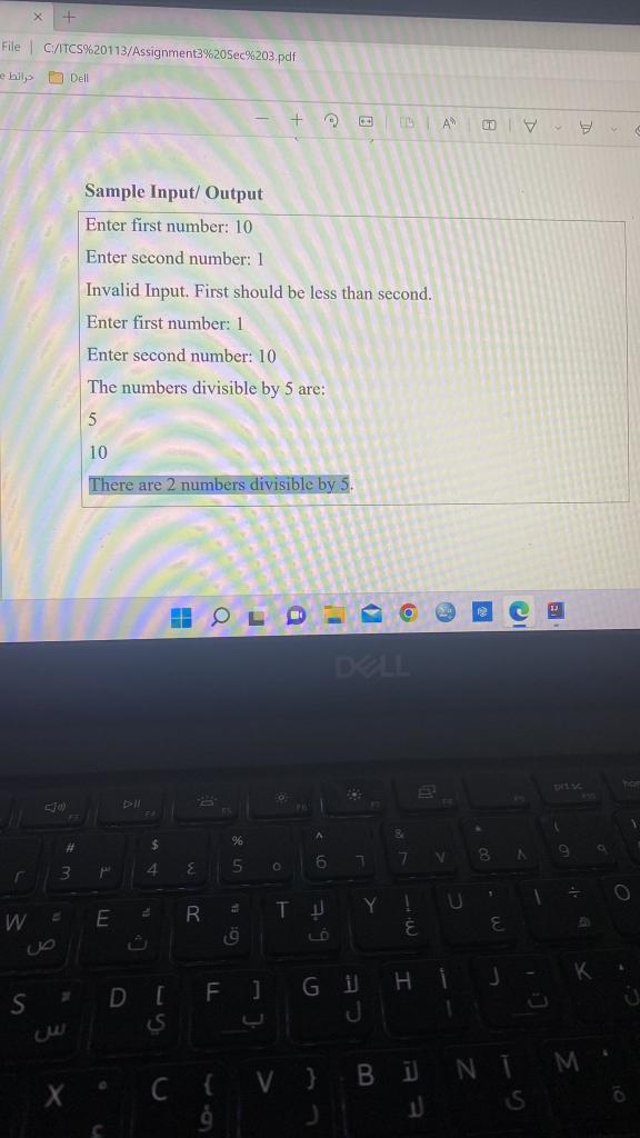 Solved Sample Input/ Output Enter first number: 10 Enter | Chegg.com