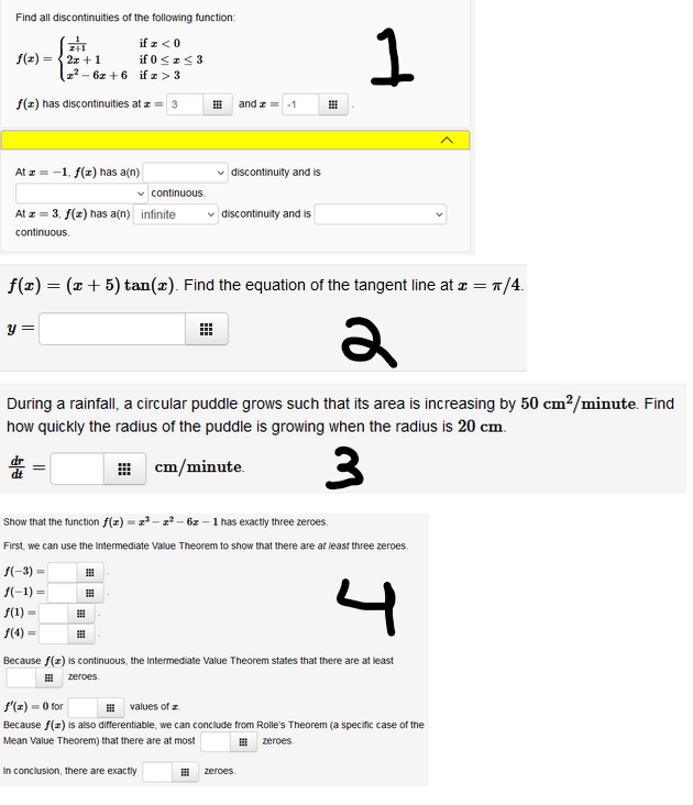 Solved Find all discontinuities of the following function: | Chegg.com