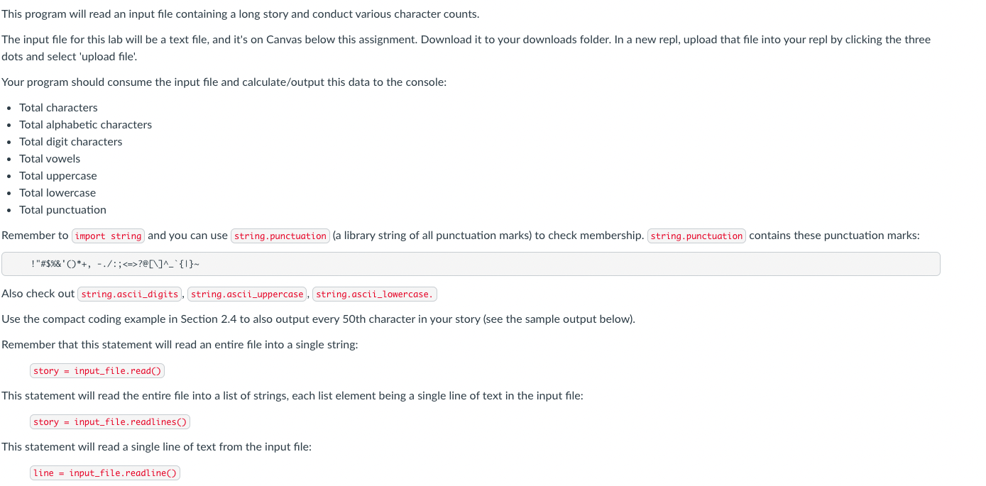 Solved This program will read an input file containing a | Chegg.com