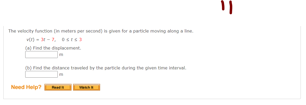 Solved il The velocity function (in meters per second) is | Chegg.com
