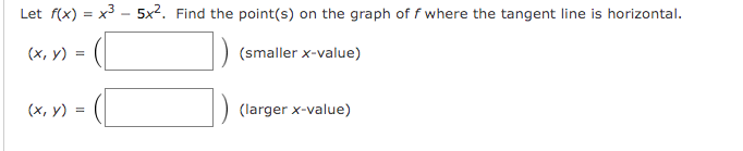 Solved Let f(x)=x3−5x2. Find the point(s) on the graph of f | Chegg.com